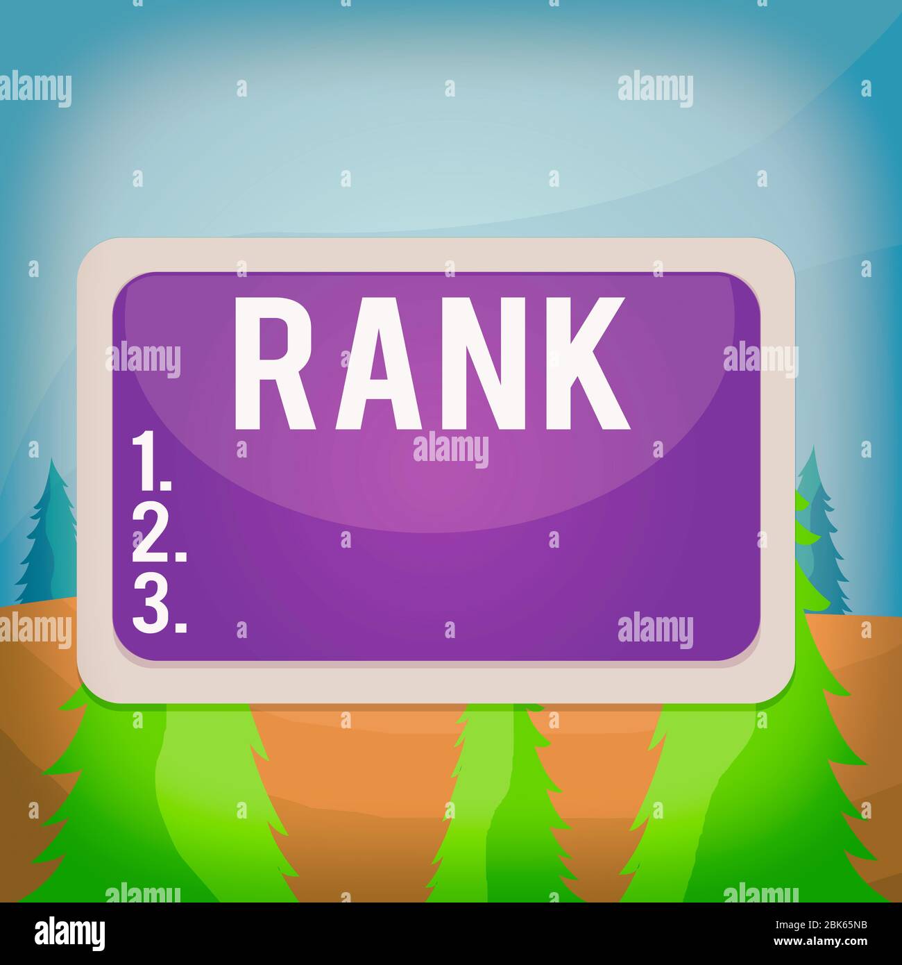 Word writing text Rank. Business photo showcasing The showing or things ...