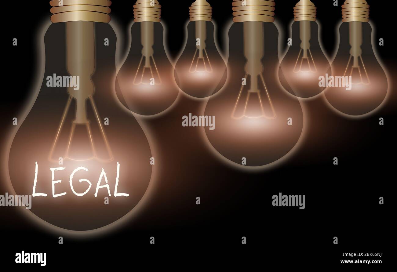 Conceptual hand writing showing Legal. Concept meaning Allowable or ...