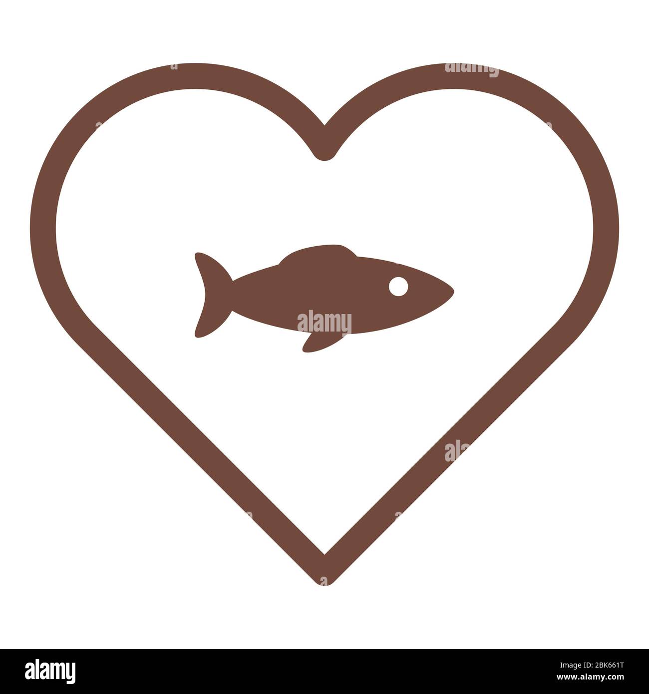 Fish and heart Stock Photo - Alamy