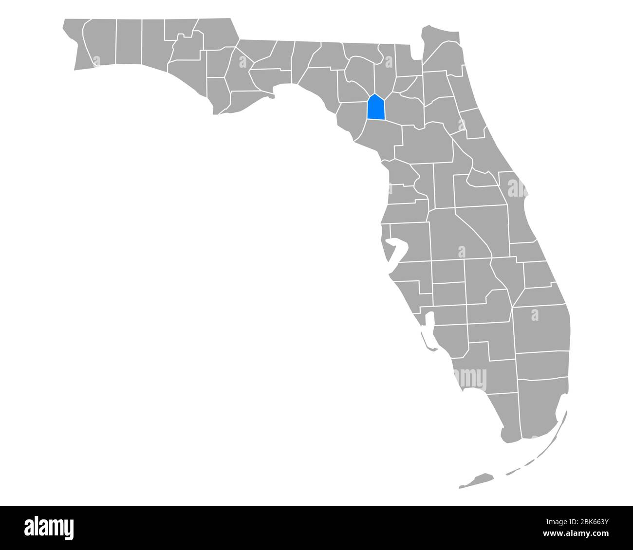 Map of Gilchrist in Florida Stock Photo - Alamy