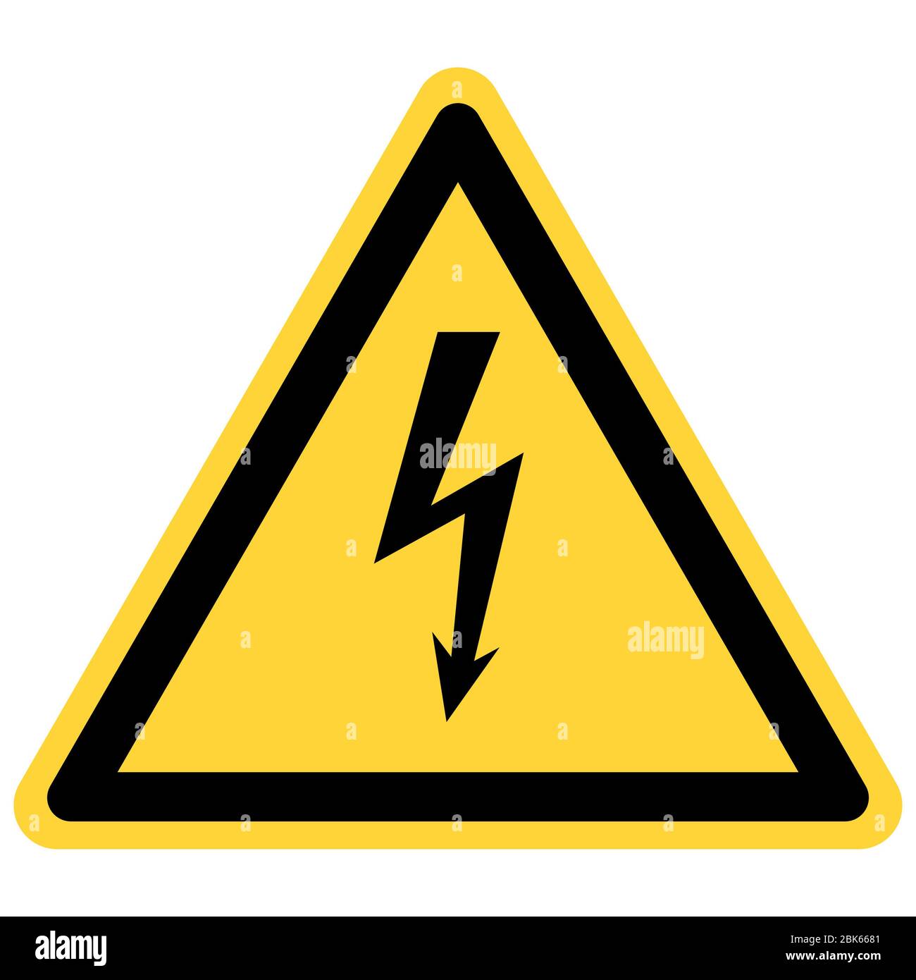 Lightning and danger sign Stock Photo - Alamy