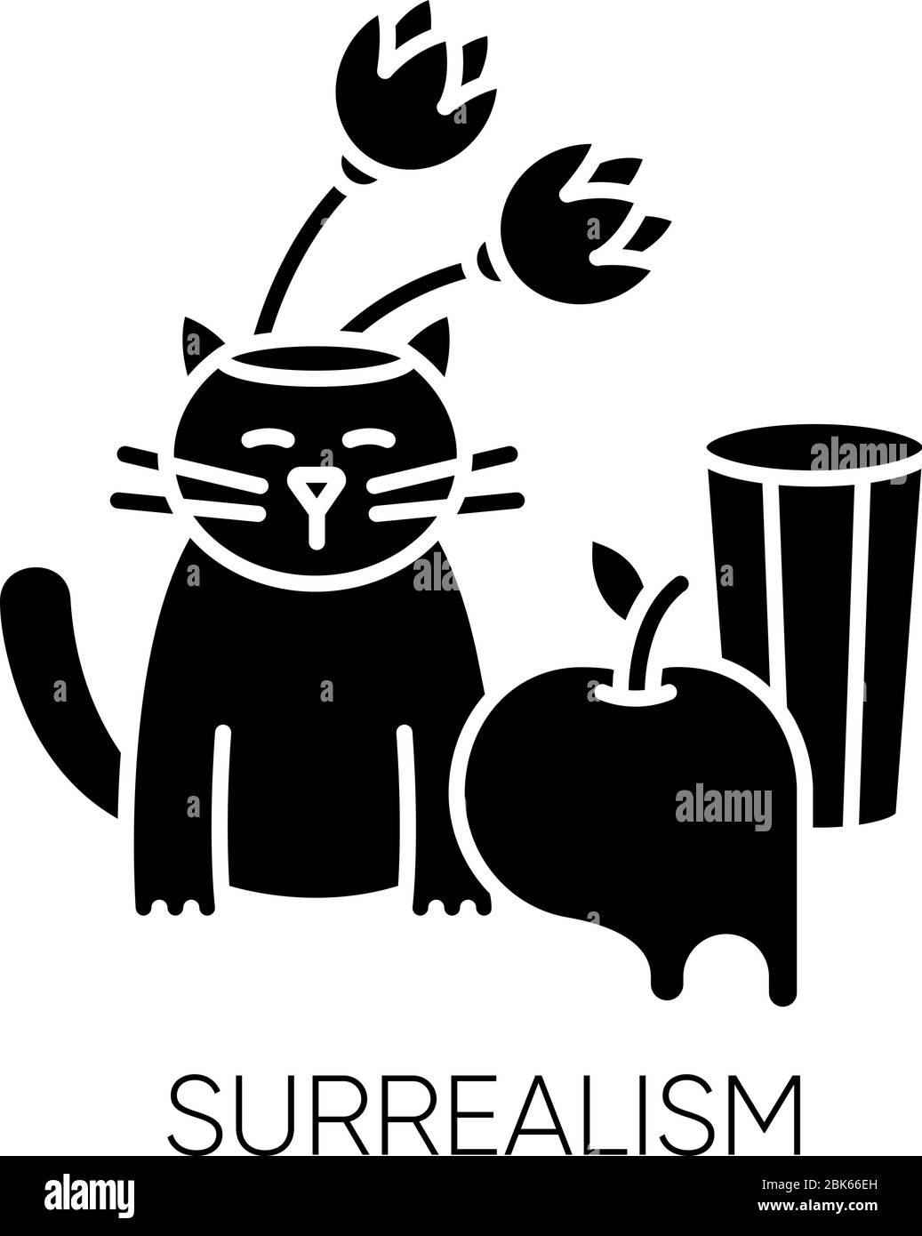 Surrealism art style black glyph icon Stock Vector Image & Art - Alamy