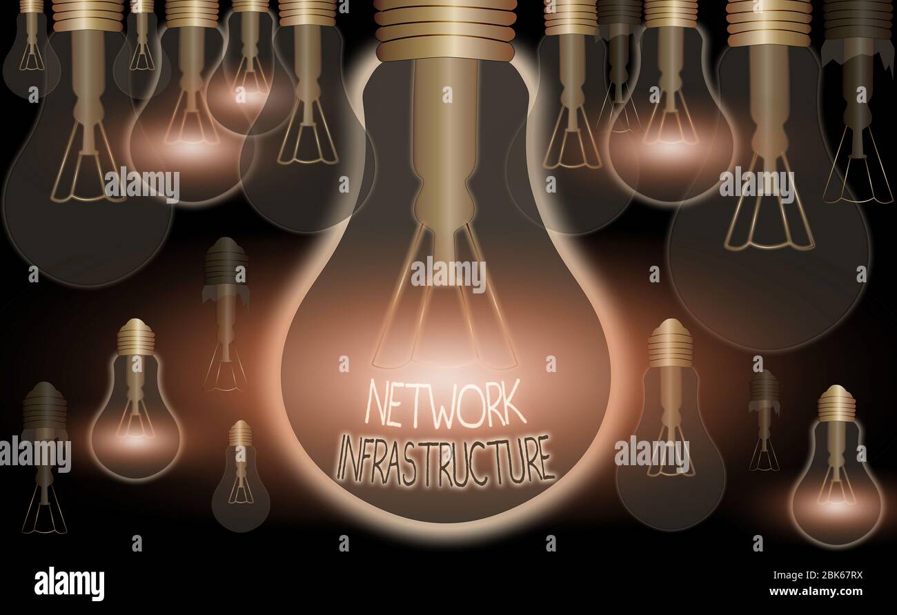 Writing Note Showing Network Infrastructure Business Concept For Hardware And Software