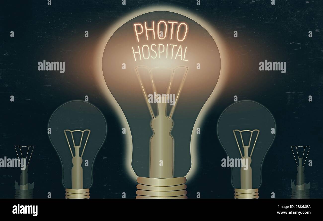 Writing note showing photo Hospital. Business concept for unique ...