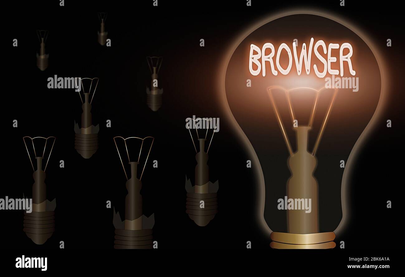Text Sign Showing Browser Business Photo Showcasing Computer Program Graphical User Interface 