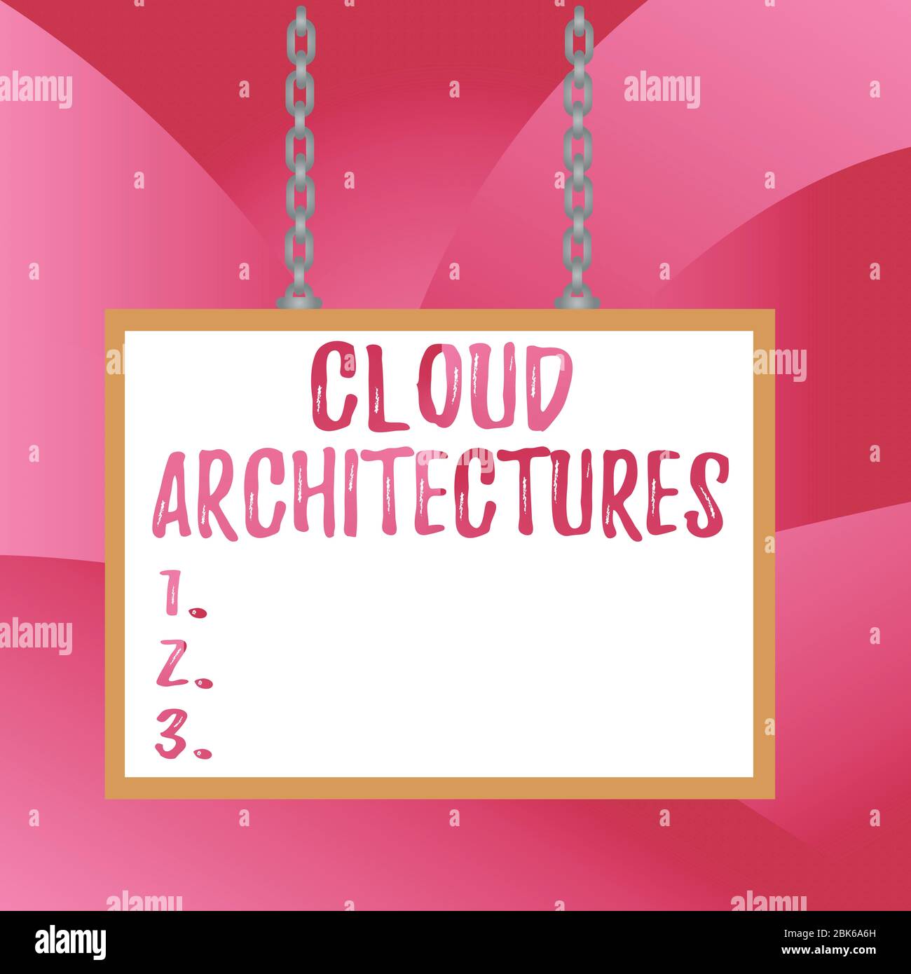 Handwriting text Cloud Architectures. Conceptual photo Various Engineered Databases Softwares ...