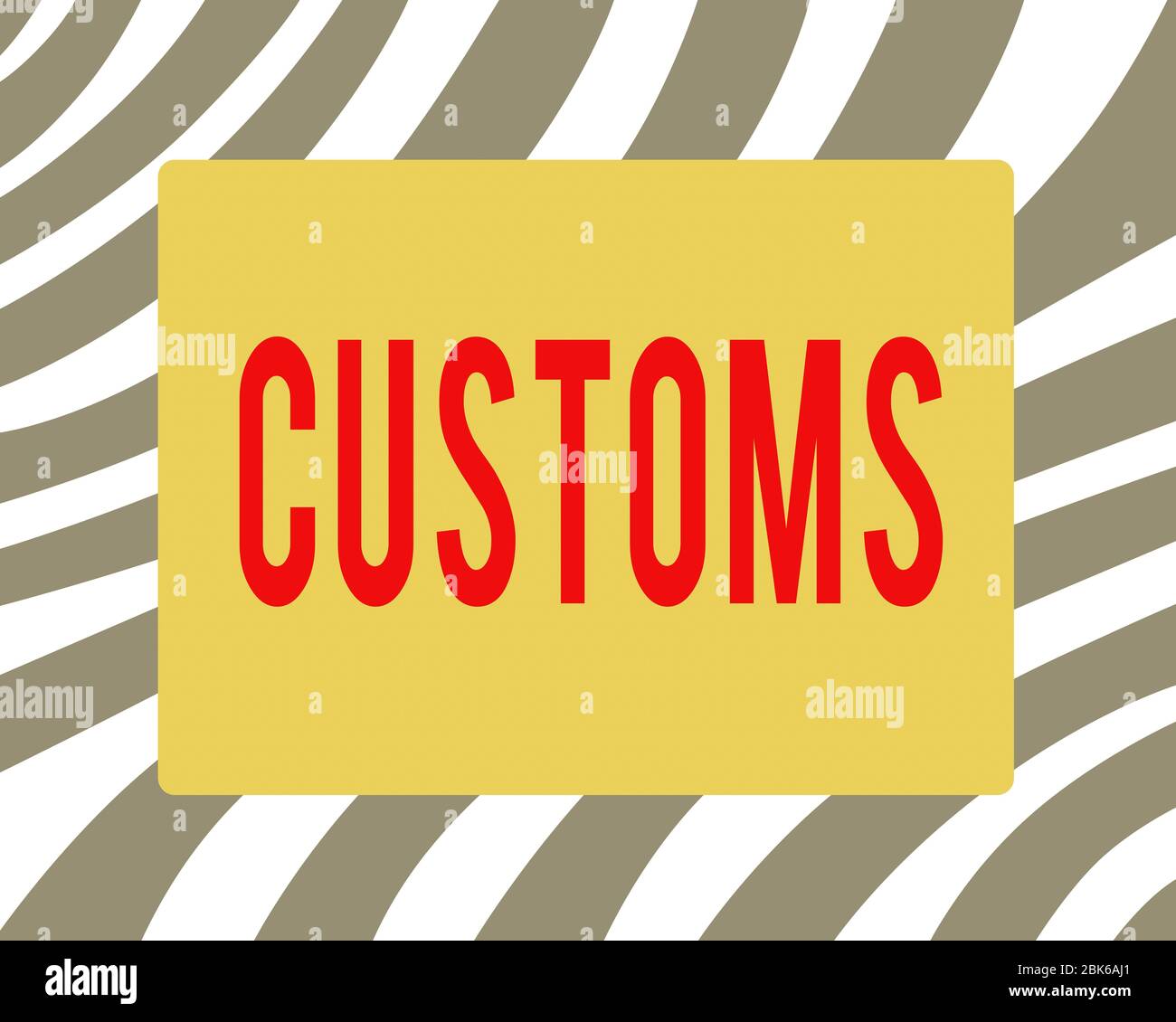 Writing note showing Customs. Business concept for Official department ...