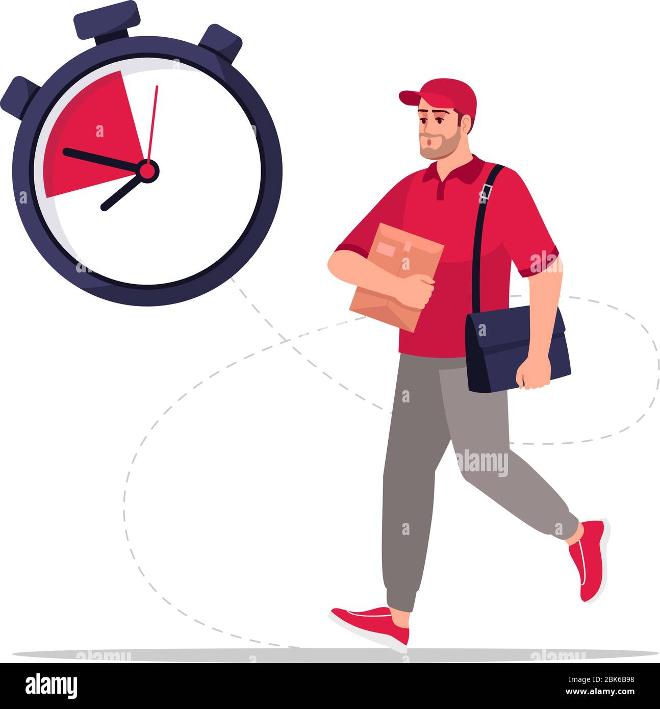 Mail carrier illustration hi-res stock photography and images - Alamy