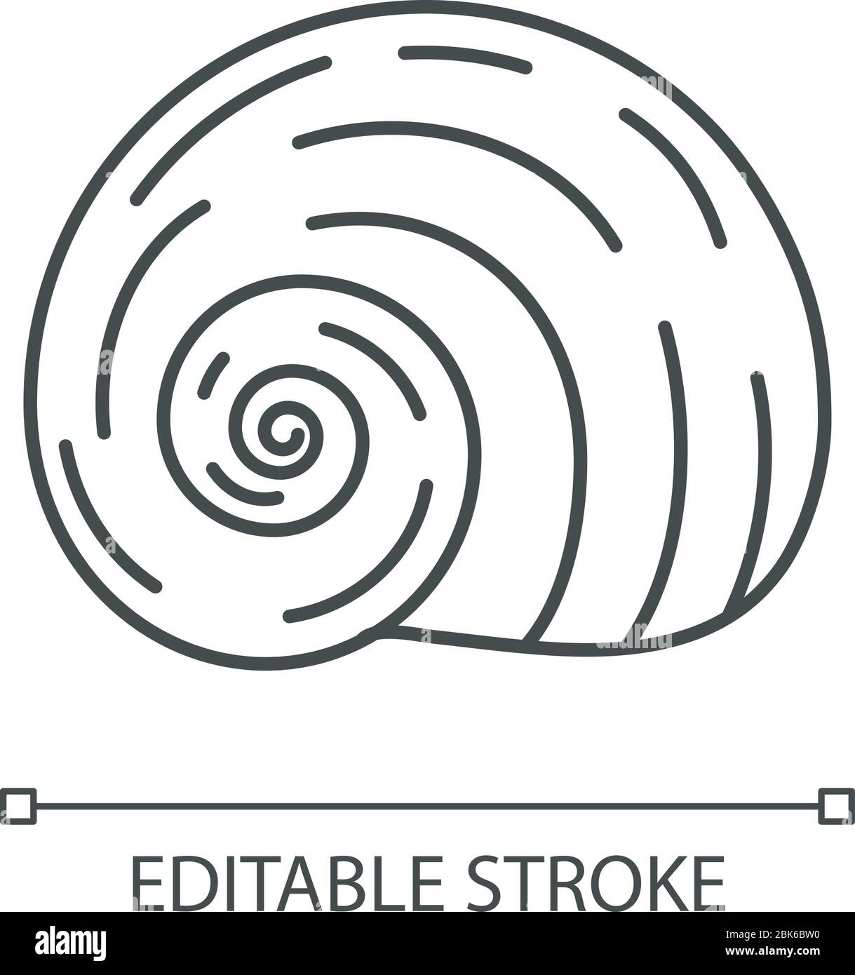 Spiral shell pixel perfect linear icon Stock Vector Image & Art - Alamy