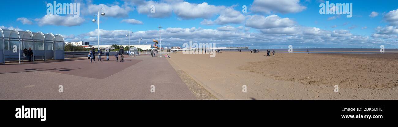 Promenade and beach in off season, Skegness Stock Photo - Alamy