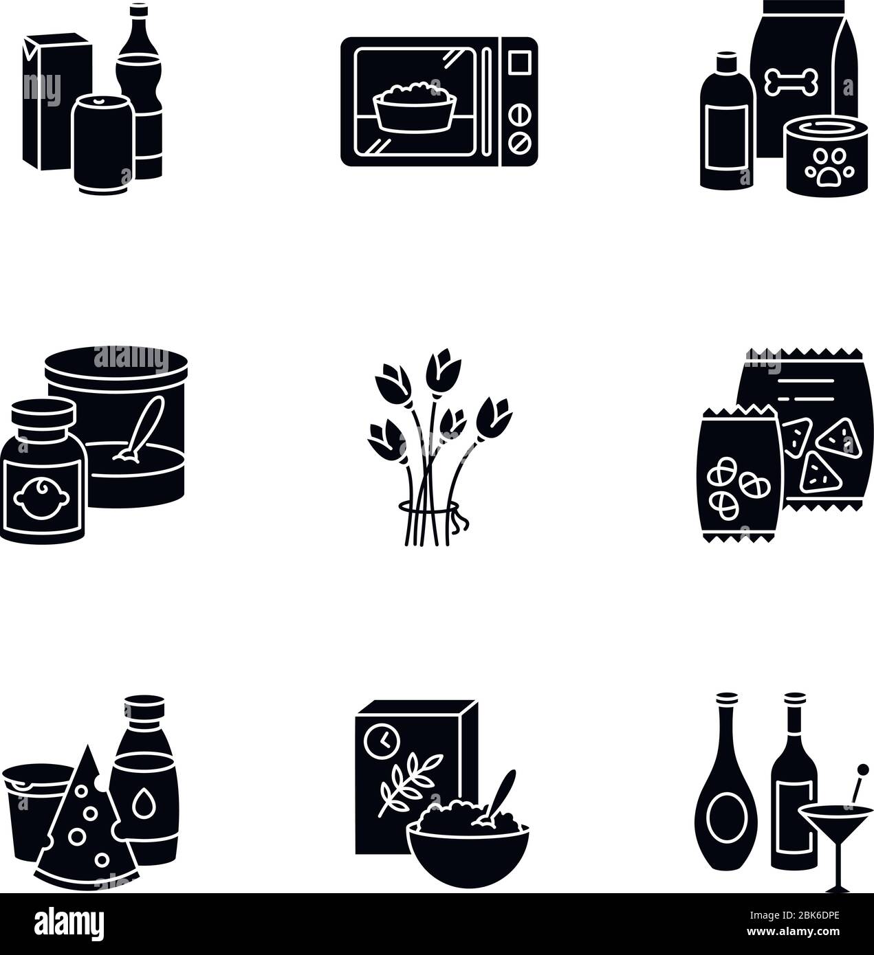 Grocery sections Stock Vector Images - Alamy