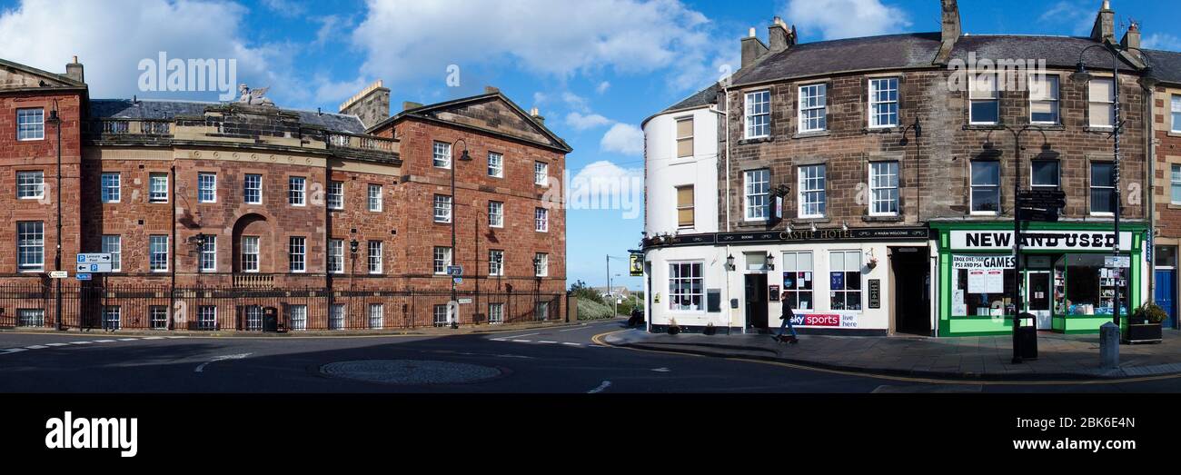 Panoramic picture of Corner of High Street and Victoria Road, Dunbar ...