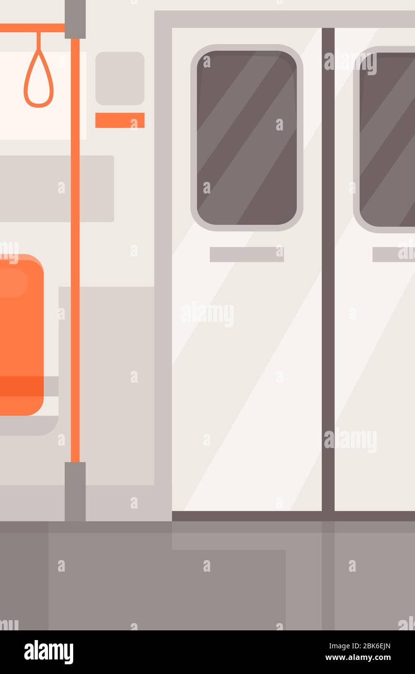 Train door exit semi flat vector illustration Stock Vector Image & Art ...