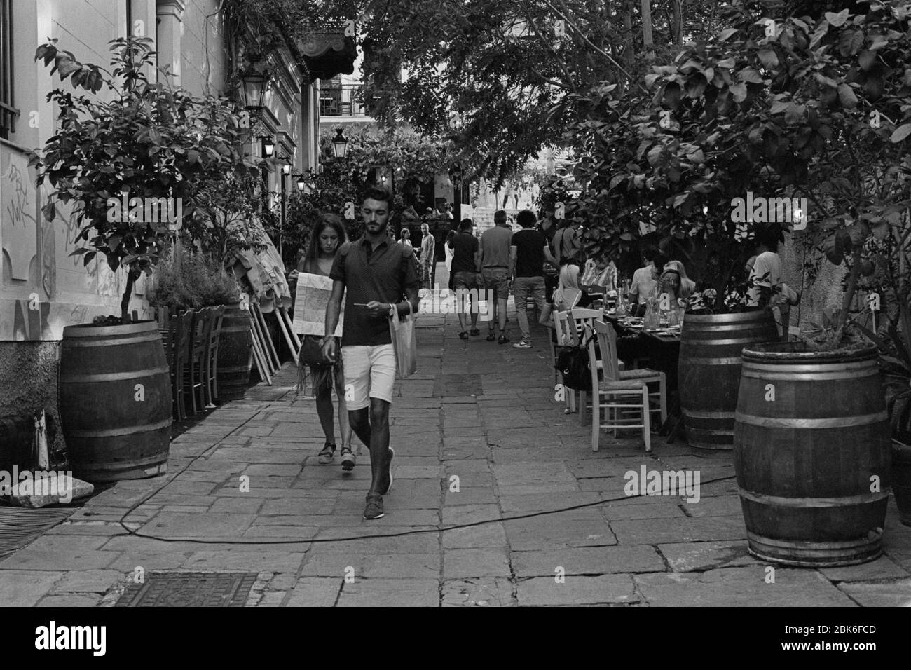 Greece athens alley Black and White Stock Photos & Images - Alamy