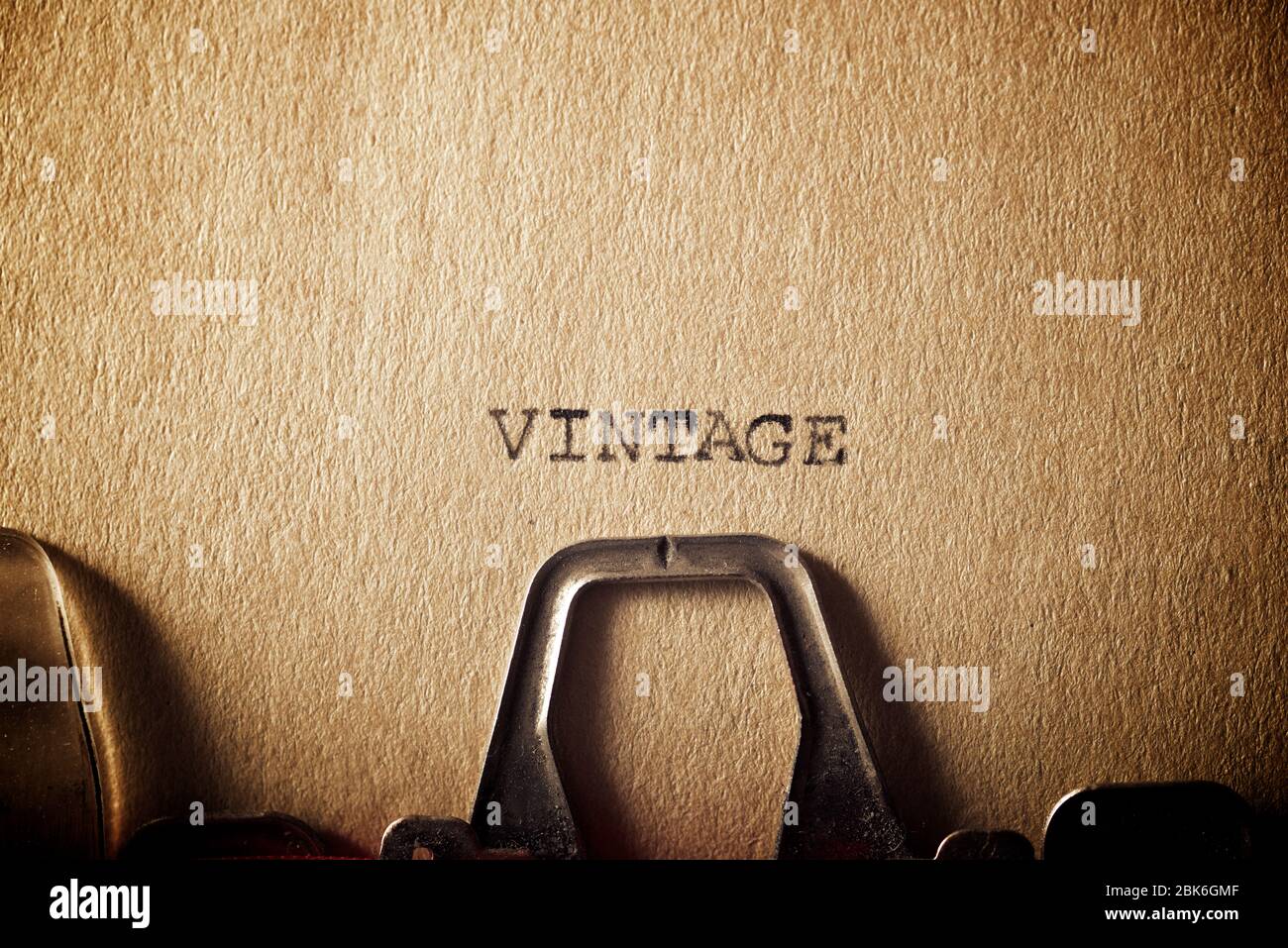 The word Vintage written with a typewriter Stock Photo - Alamy