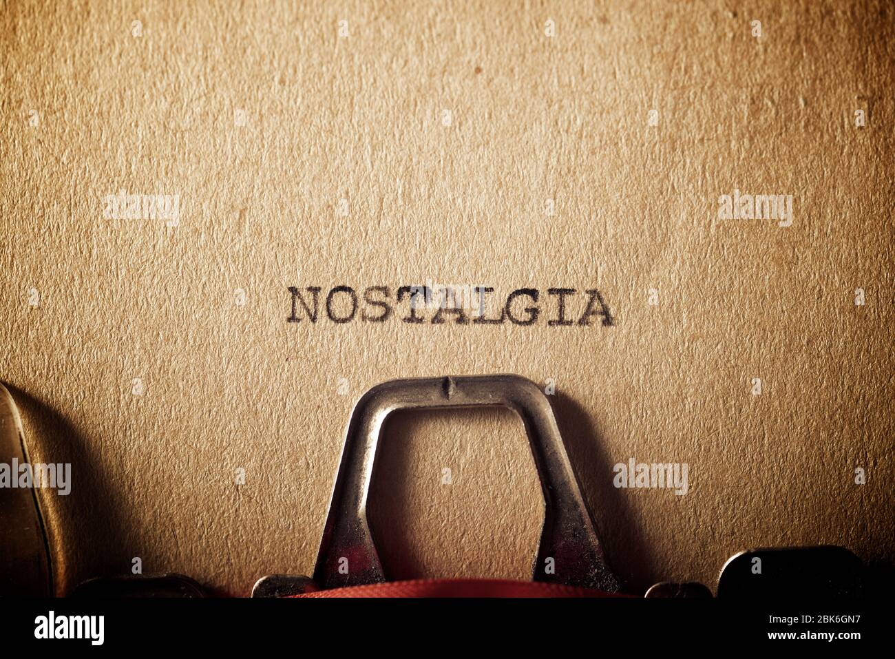 The word, nostalgia, written with a typewriter Stock Photo - Alamy