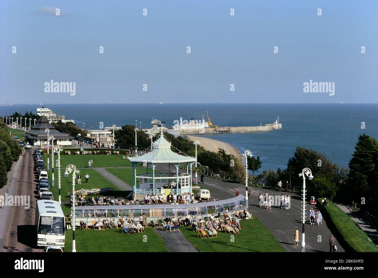The Bandstand, Folkestone, Kent, England, Britain, UK. Circa 1980's ...