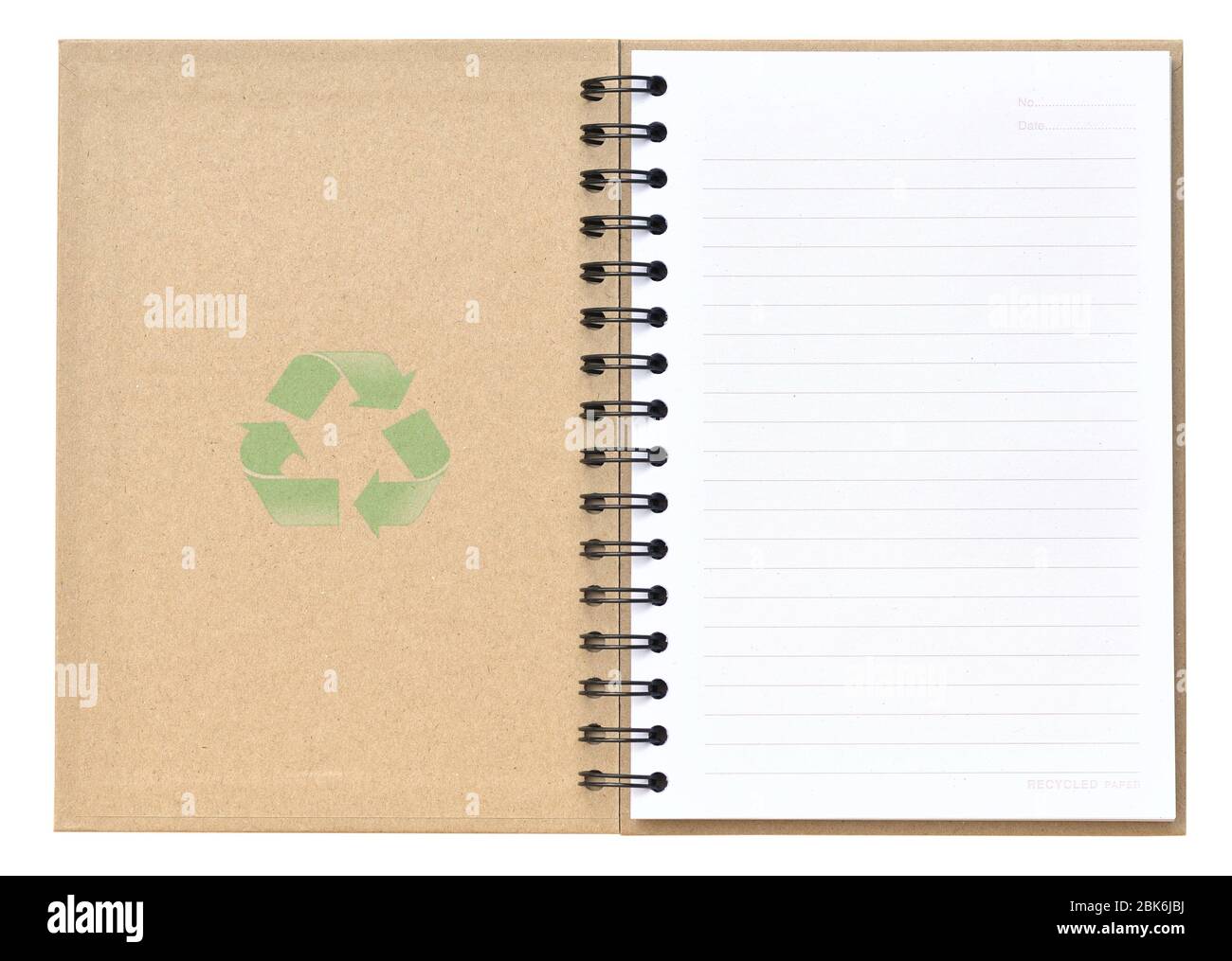 Recycle notebook with recycle symbol Stock Photo - Alamy