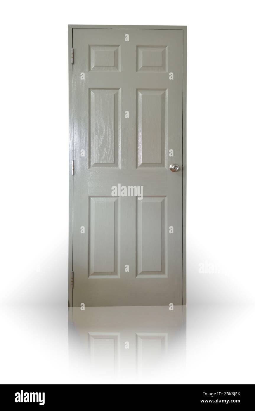 Gray wood door with shadow Stock Photo - Alamy