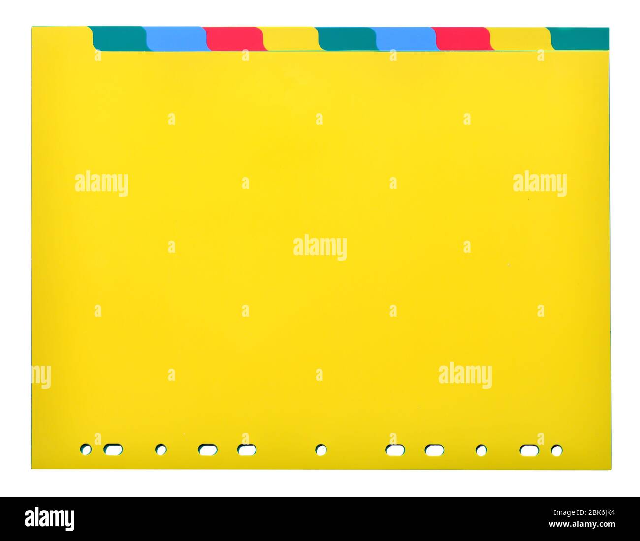 Colorful plastic index sheet on white background Stock Photo - Alamy