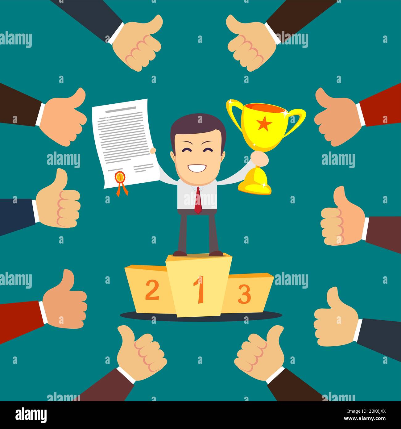 Successful freelancer happy man Stock Vector Images - Alamy