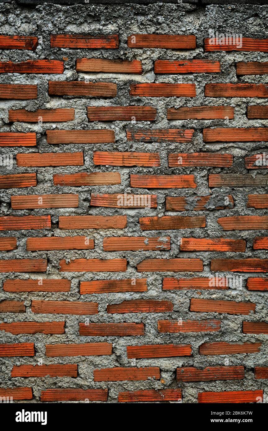 Brick wall under construction Stock Photo - Alamy