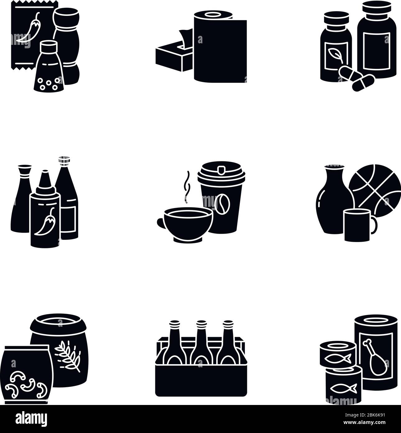 Groceries category vector Stock Photos & Images from Alamy