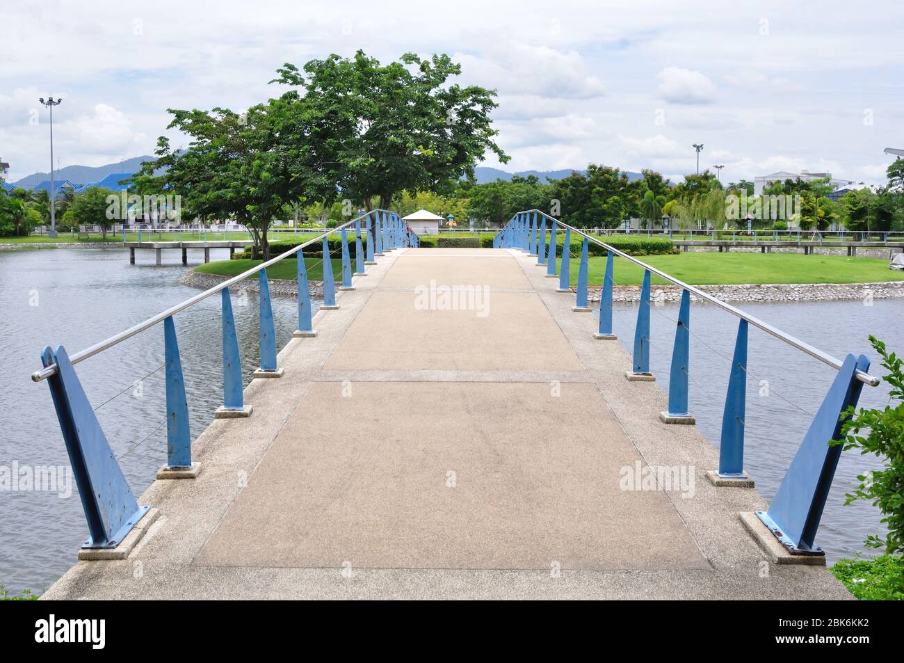 Bridge in park Stock Photo - Alamy