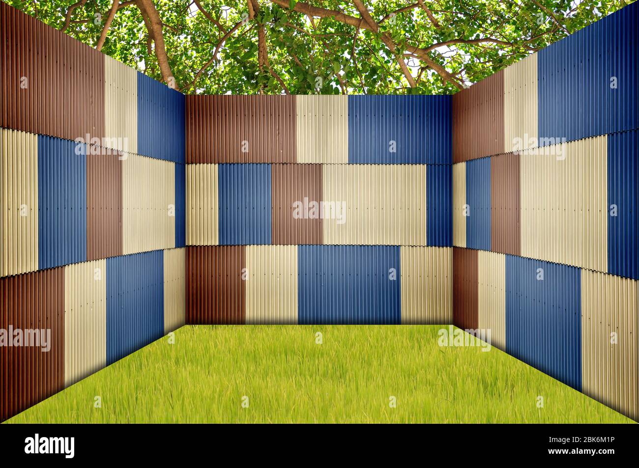 Colorful tire fence hi-res stock photography and images - Alamy