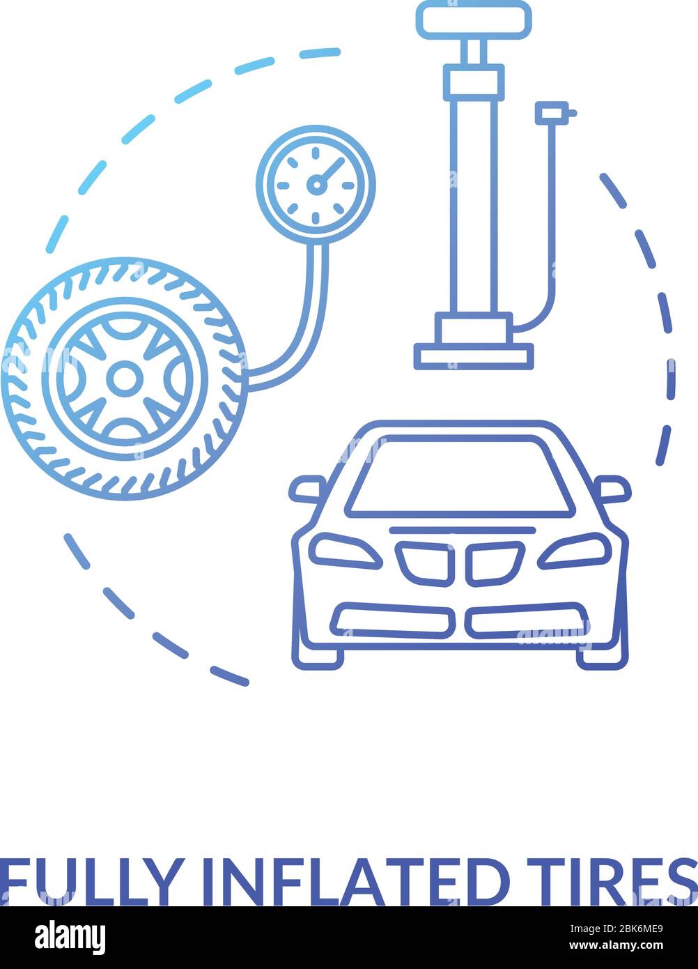 Fully inflated tire blue concept icon Stock Vector Image & Art - Alamy