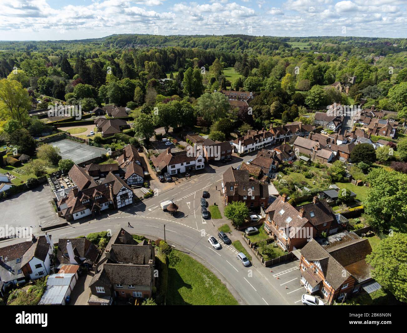 Surrey countryside spring aerial uk hi-res stock photography and images ...