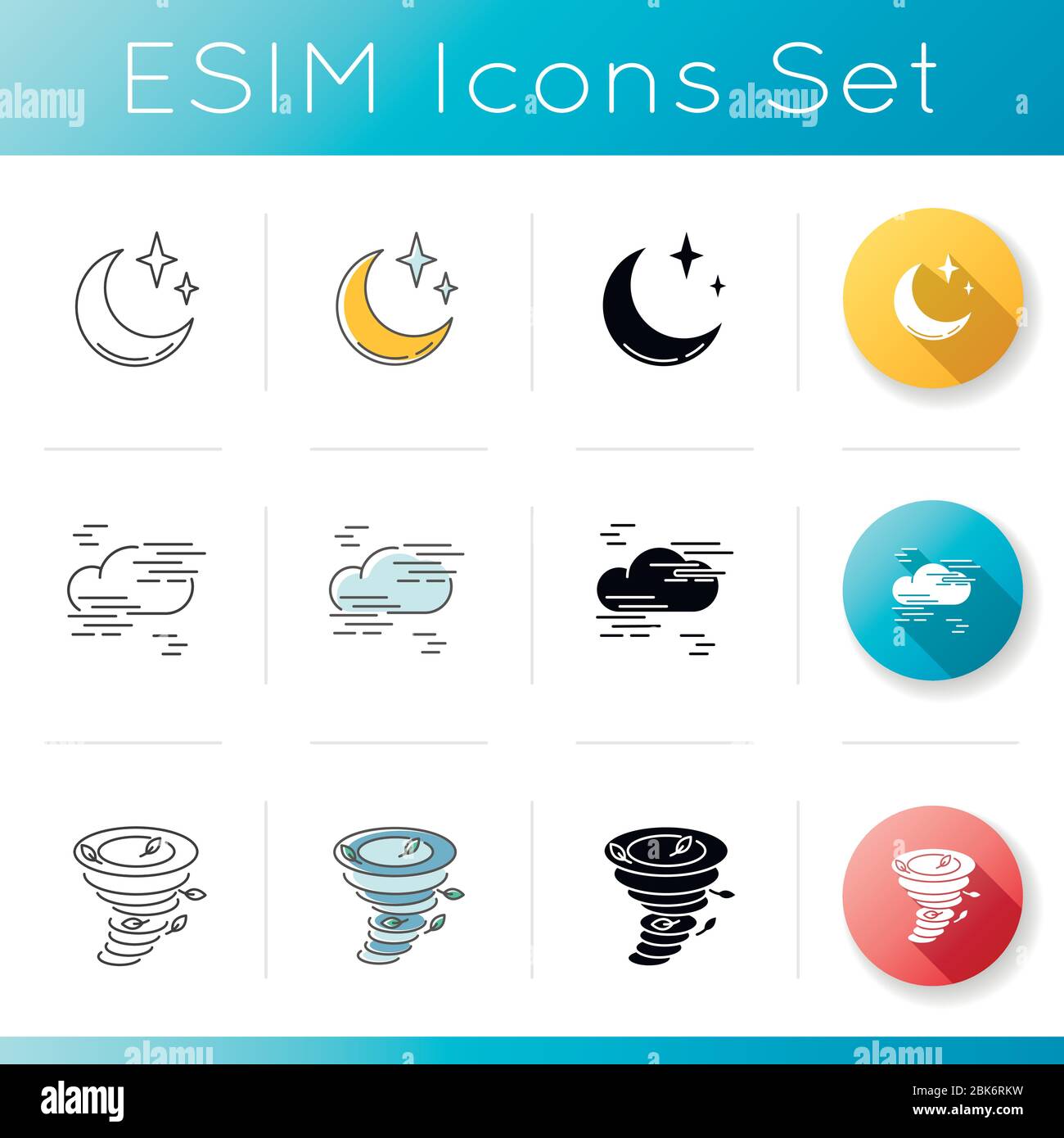 Weather forecasting icons set Stock Vector Image & Art - Alamy