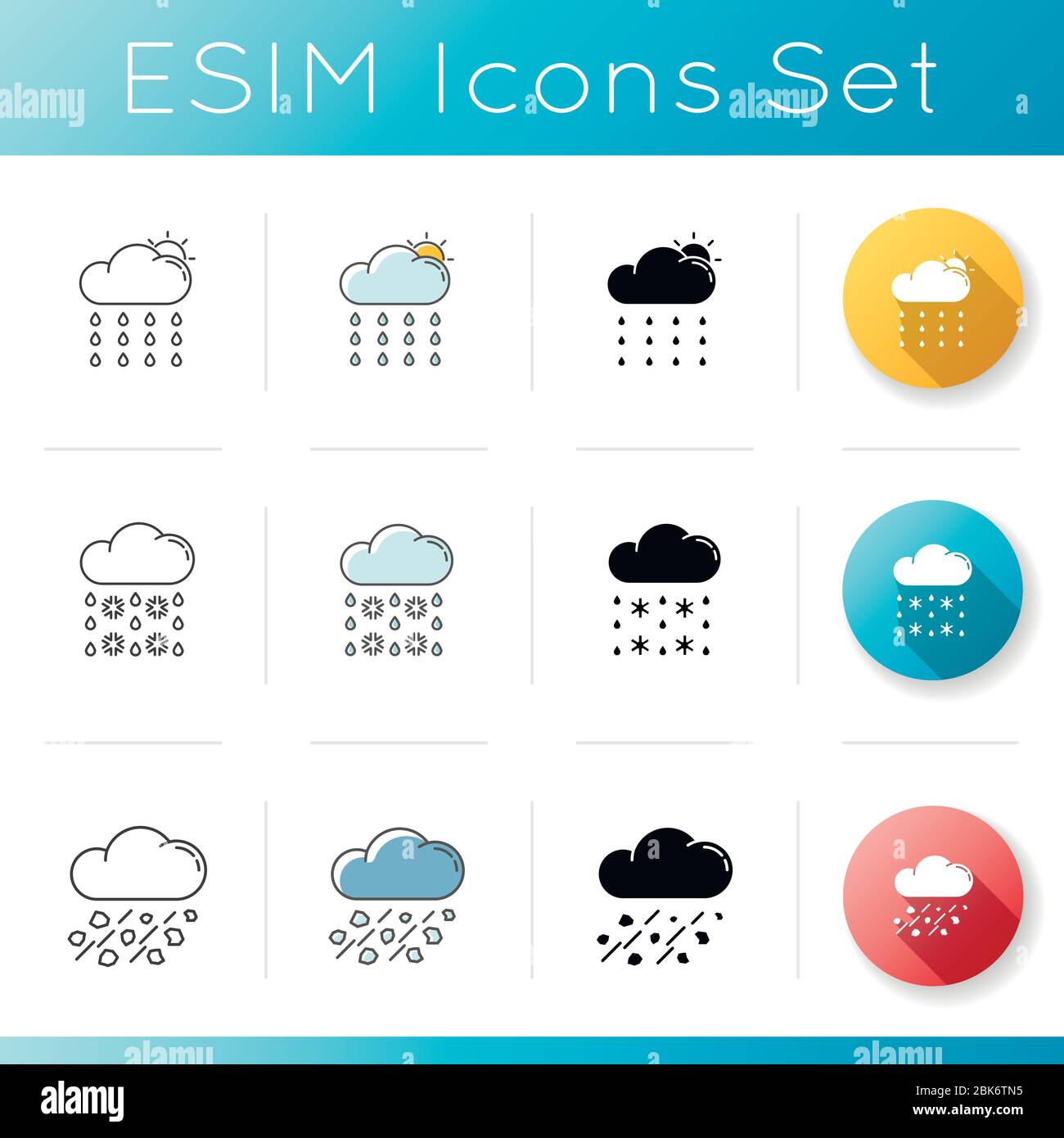 Weather forecast black red Stock Vector Images - Alamy