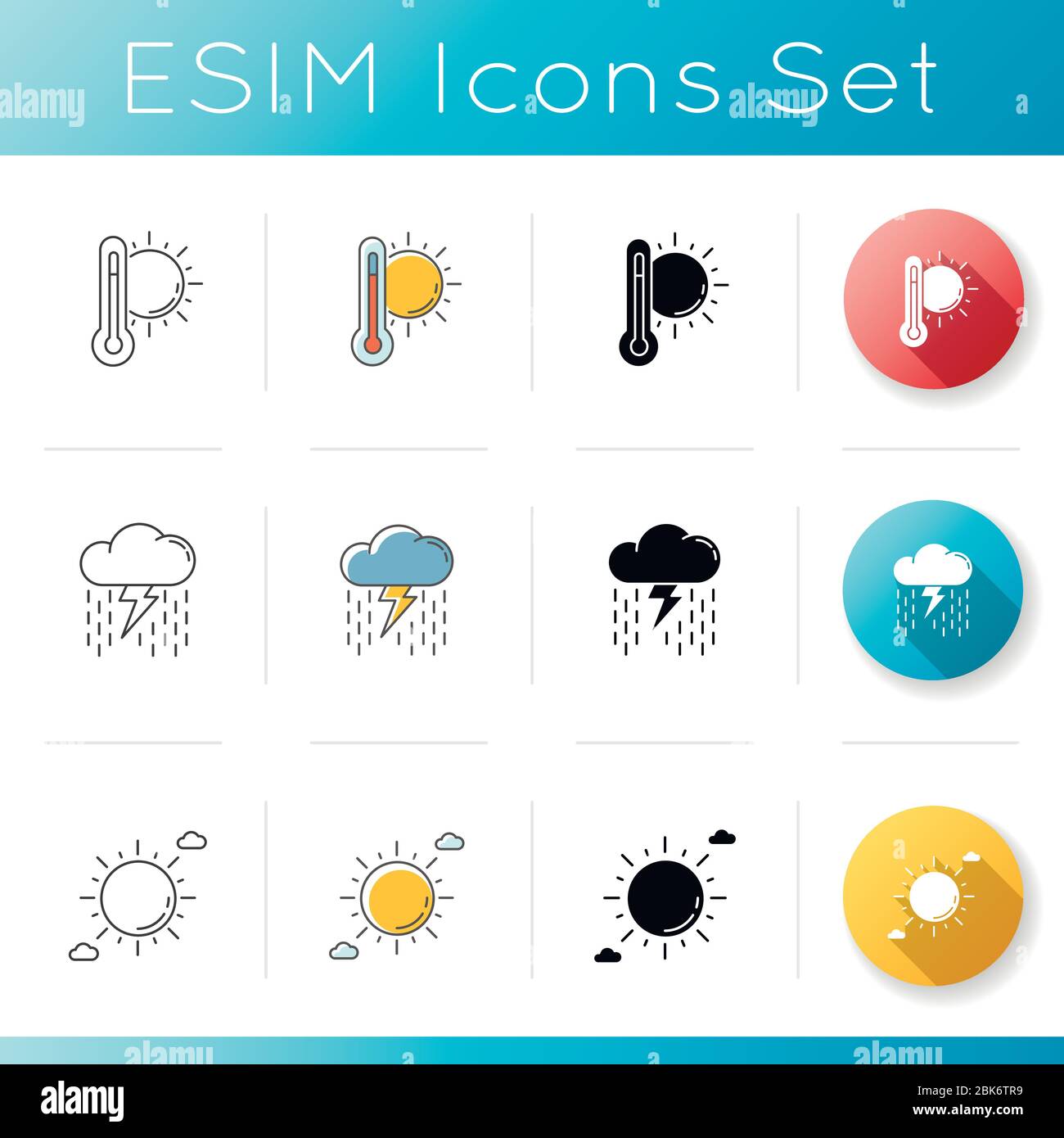 Summer weather icons set Stock Vector Image & Art - Alamy