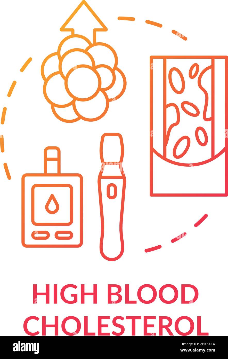 High blood cholesterol concept icon Stock Vector Image & Art - Alamy