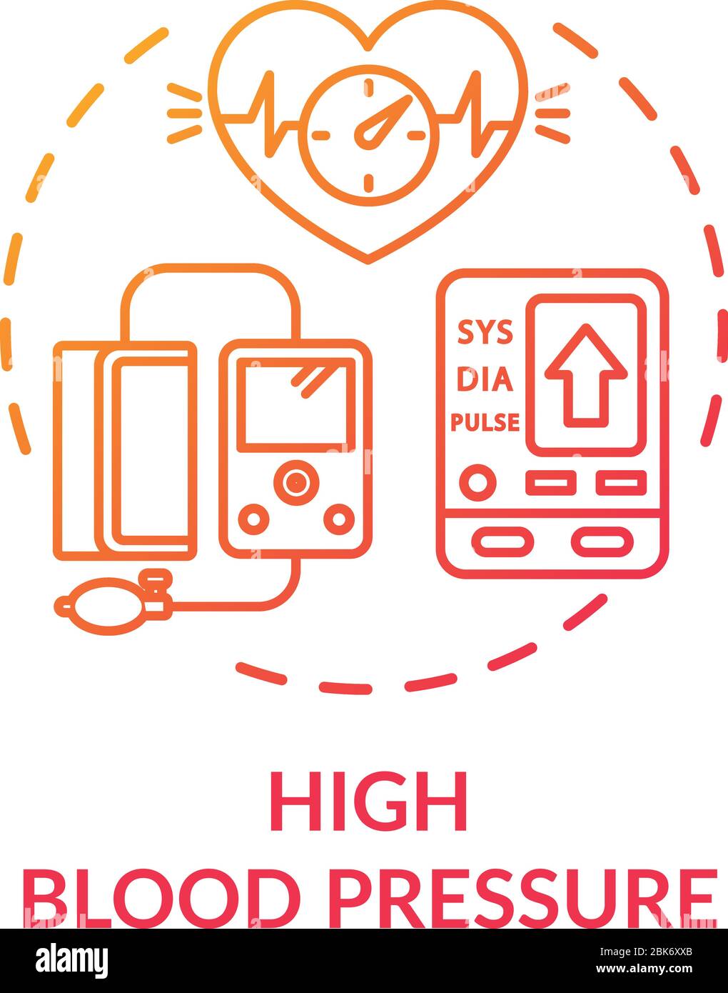 High blood pressure concept icon Stock Vector Image & Art - Alamy