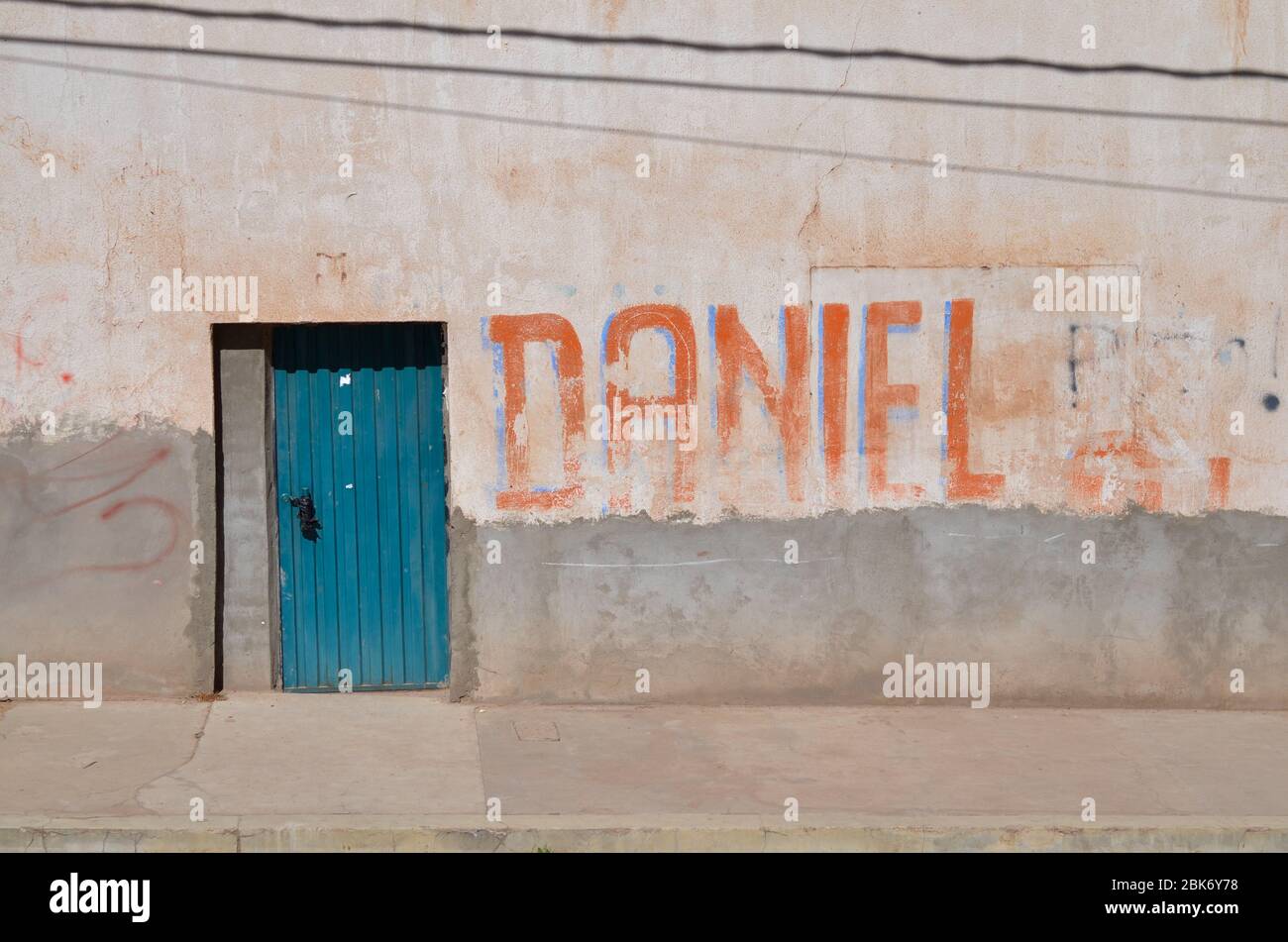 The name Daniel as a graffiti on a wall in Bolivia Stock Photo - Alamy