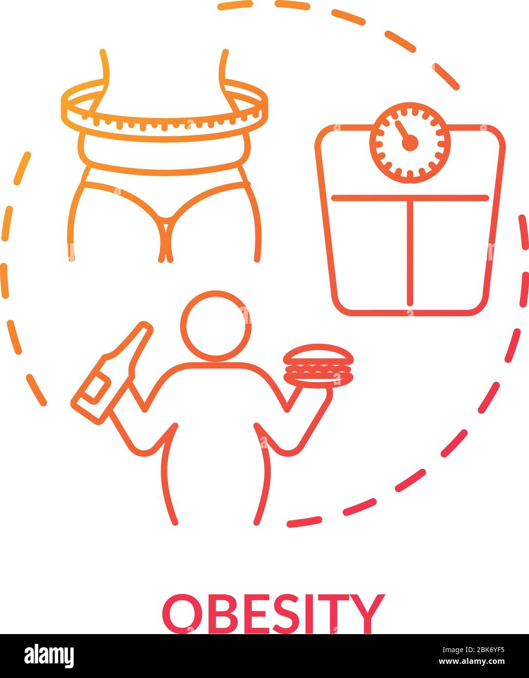 Obesity concept icon Stock Vector Image & Art - Alamy