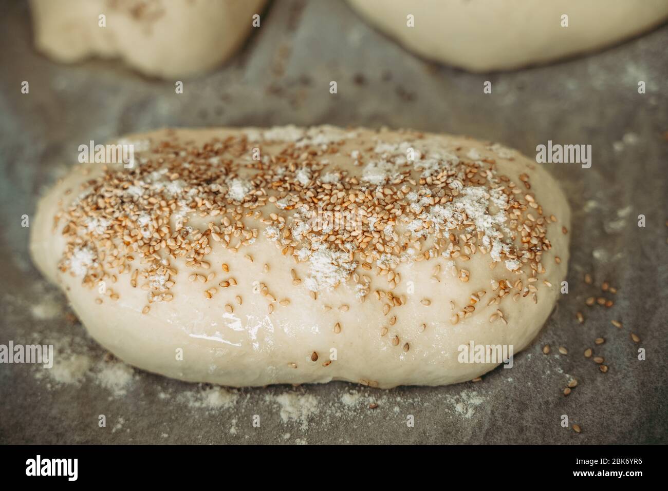 Uncooked small bread sesame hi-res stock photography and images - Alamy