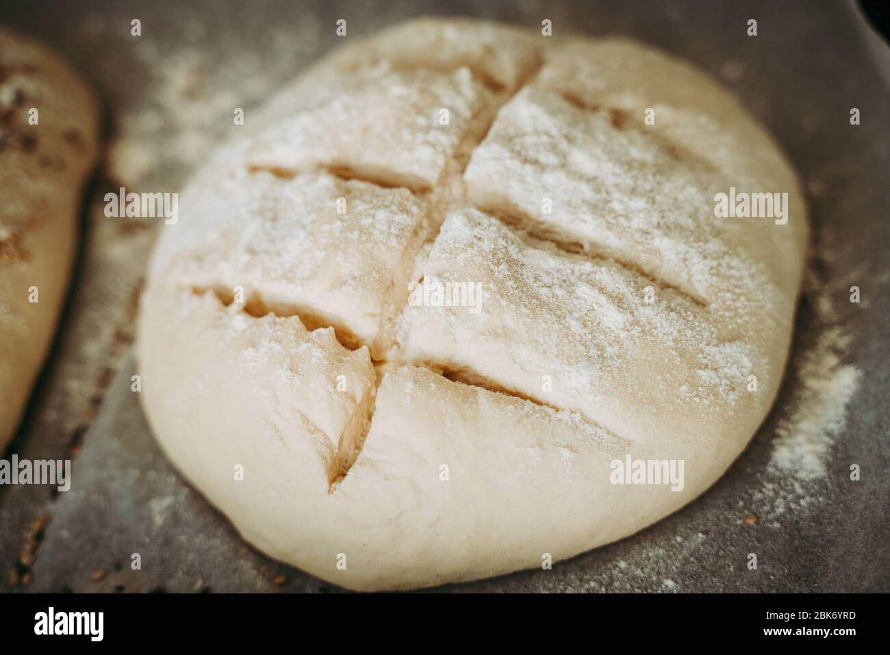 Uncooked bread before being baked Stock Photo - Alamy