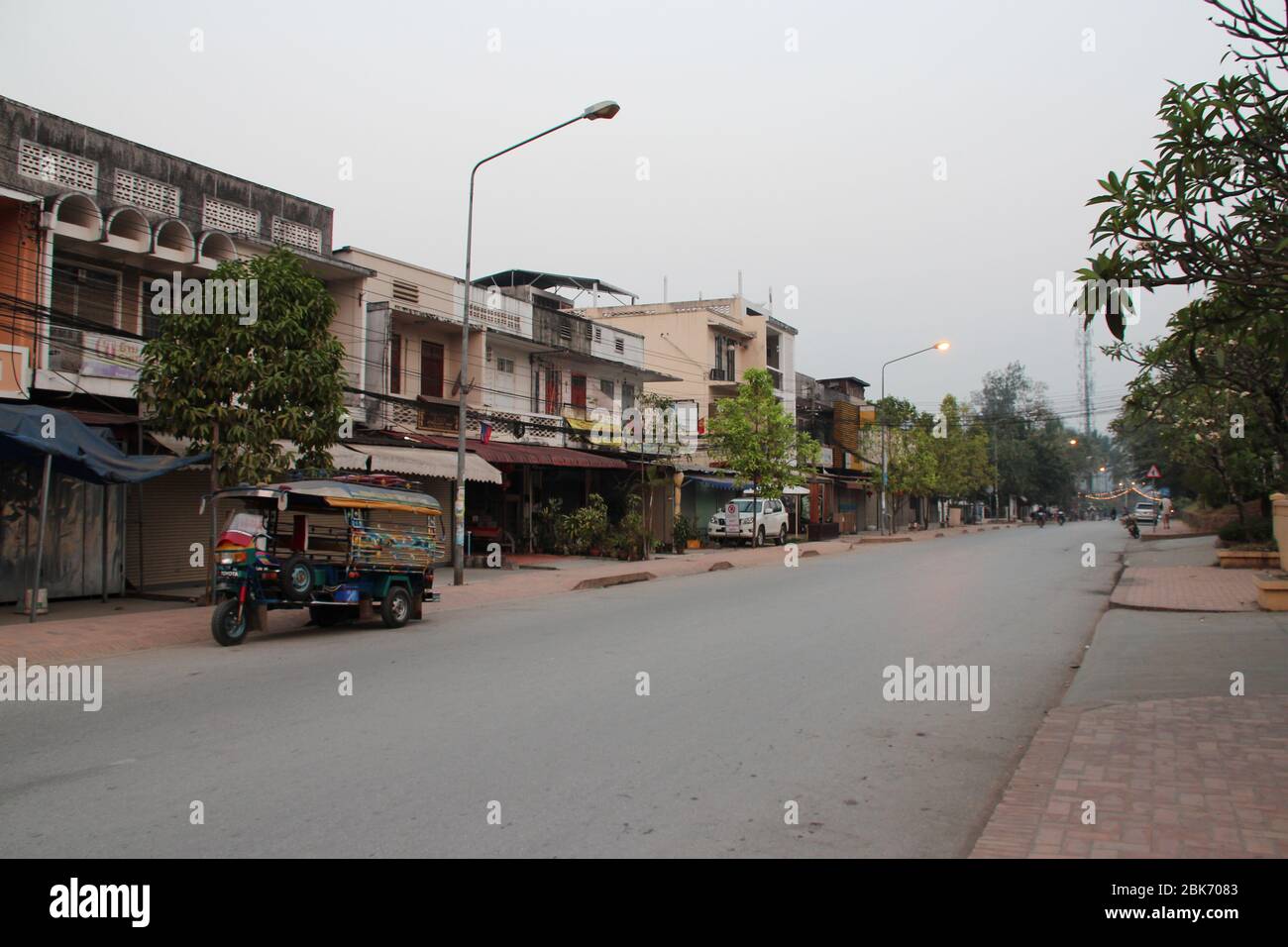 street and buildings (houses) in luang prabang in laos Stock Photo - Alamy