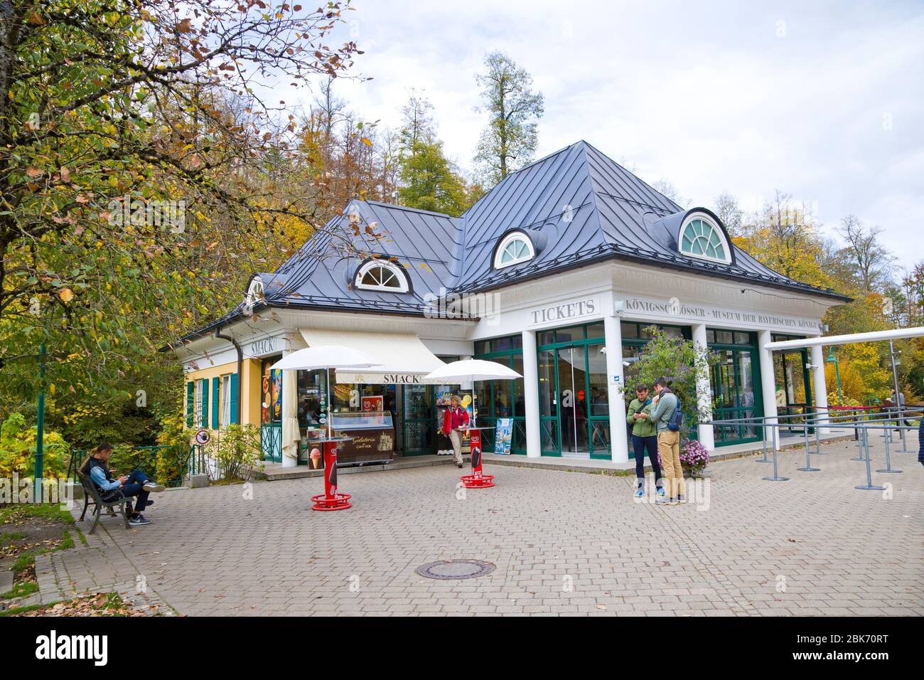 Hohenschwangau, Germany - October 2019 :The Ticket Center for ...