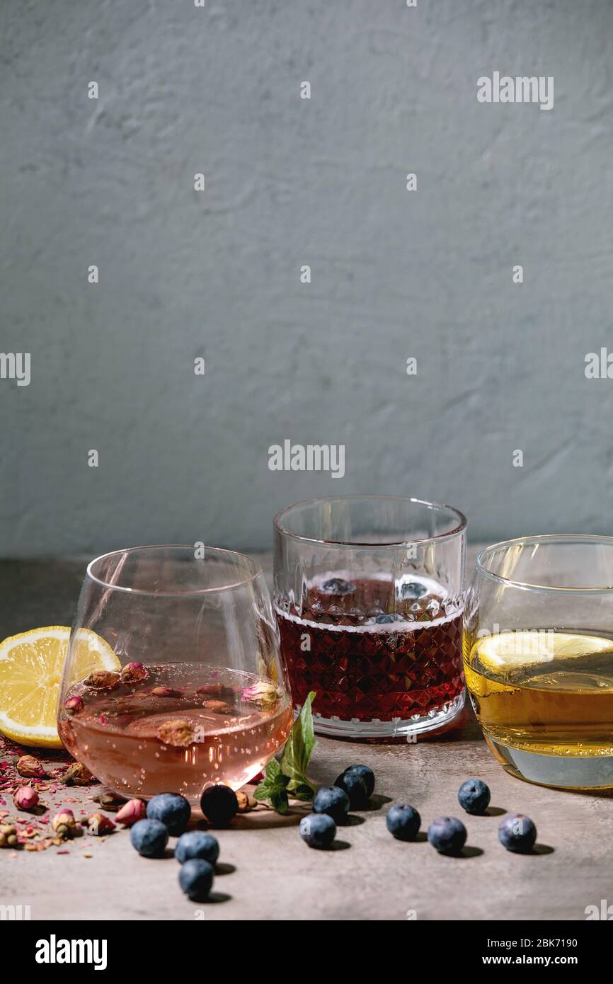 Sparkling colorful drinks Stock Photo - Alamy