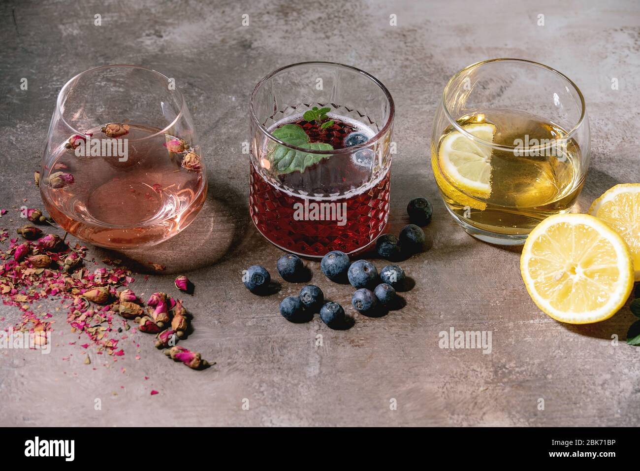 Sparkling colorful drinks Stock Photo - Alamy