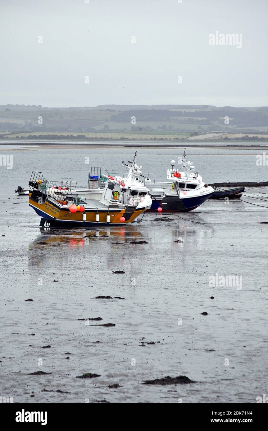 Fishing Boat at Lindisfarne or Holy Island in Northumberland on the ...