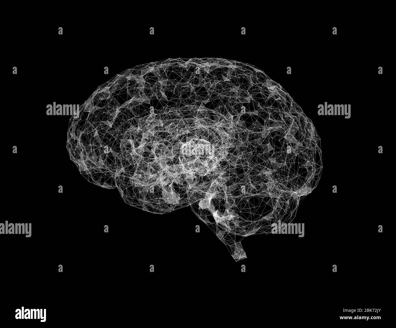 Brain shape network. Neural network big data . concept of artificial ...