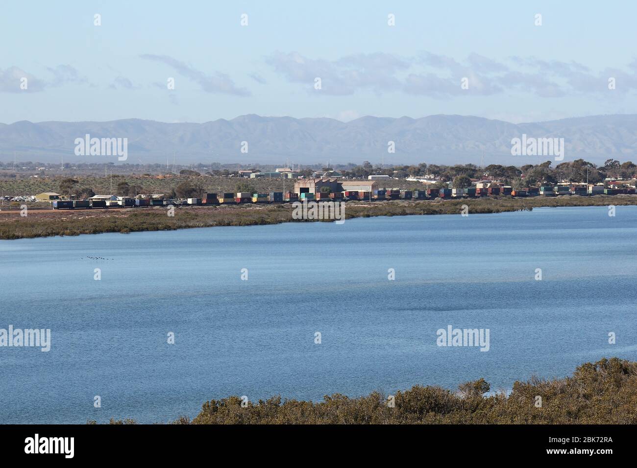 View from red cliff lookout toward Port Augusta, South Australia ...
