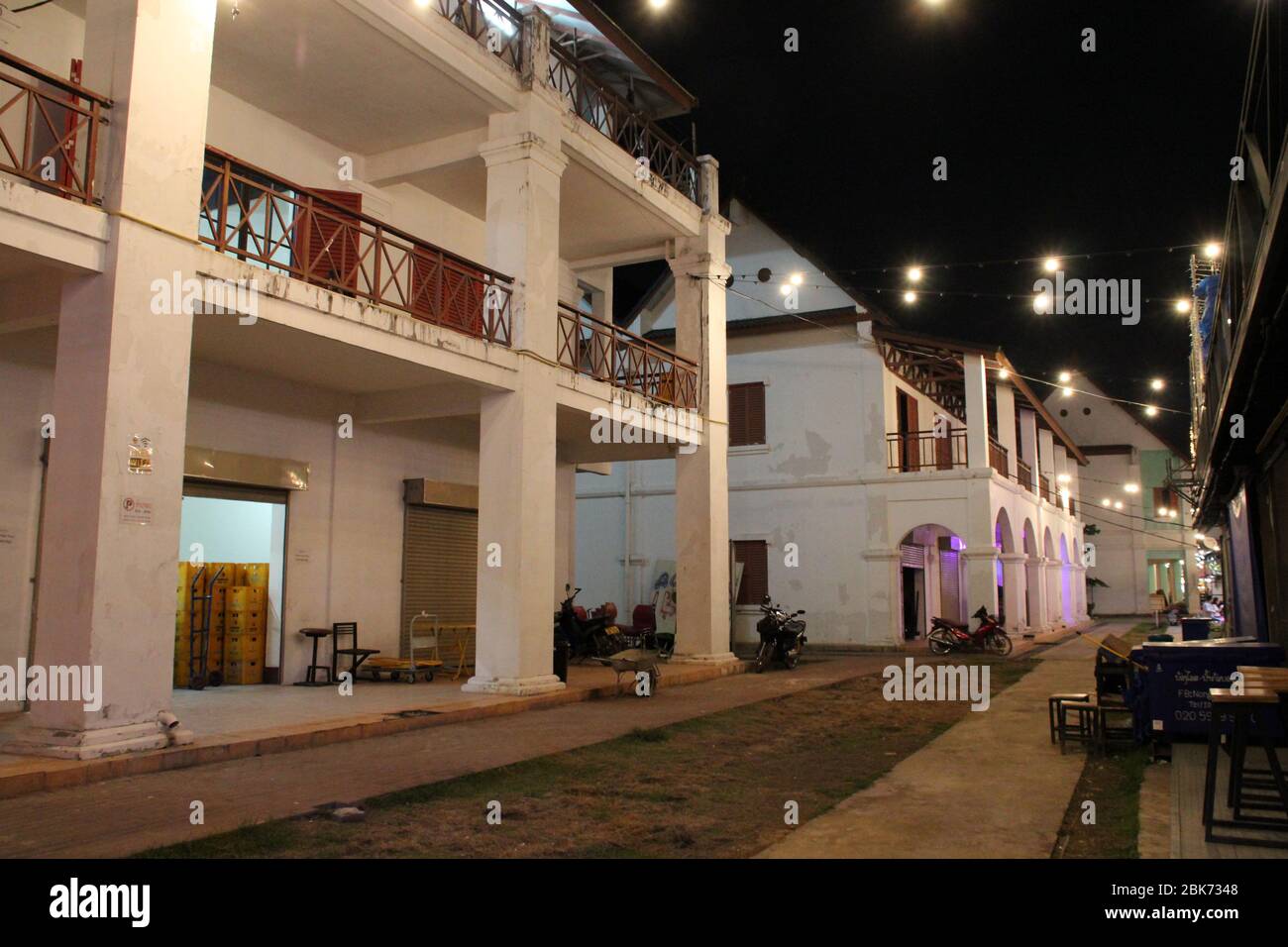 street and buildings in vientiane (laos Stock Photo - Alamy