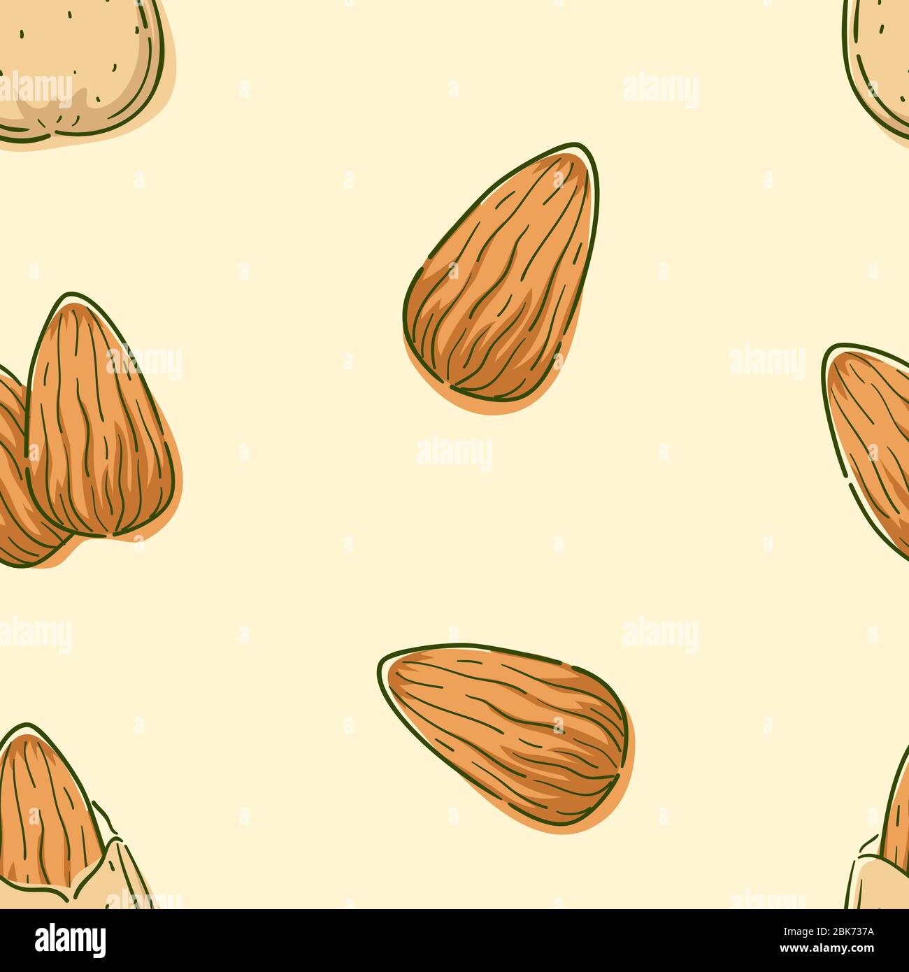 Seamless nut pattern almonds hi-res stock photography and images - Alamy