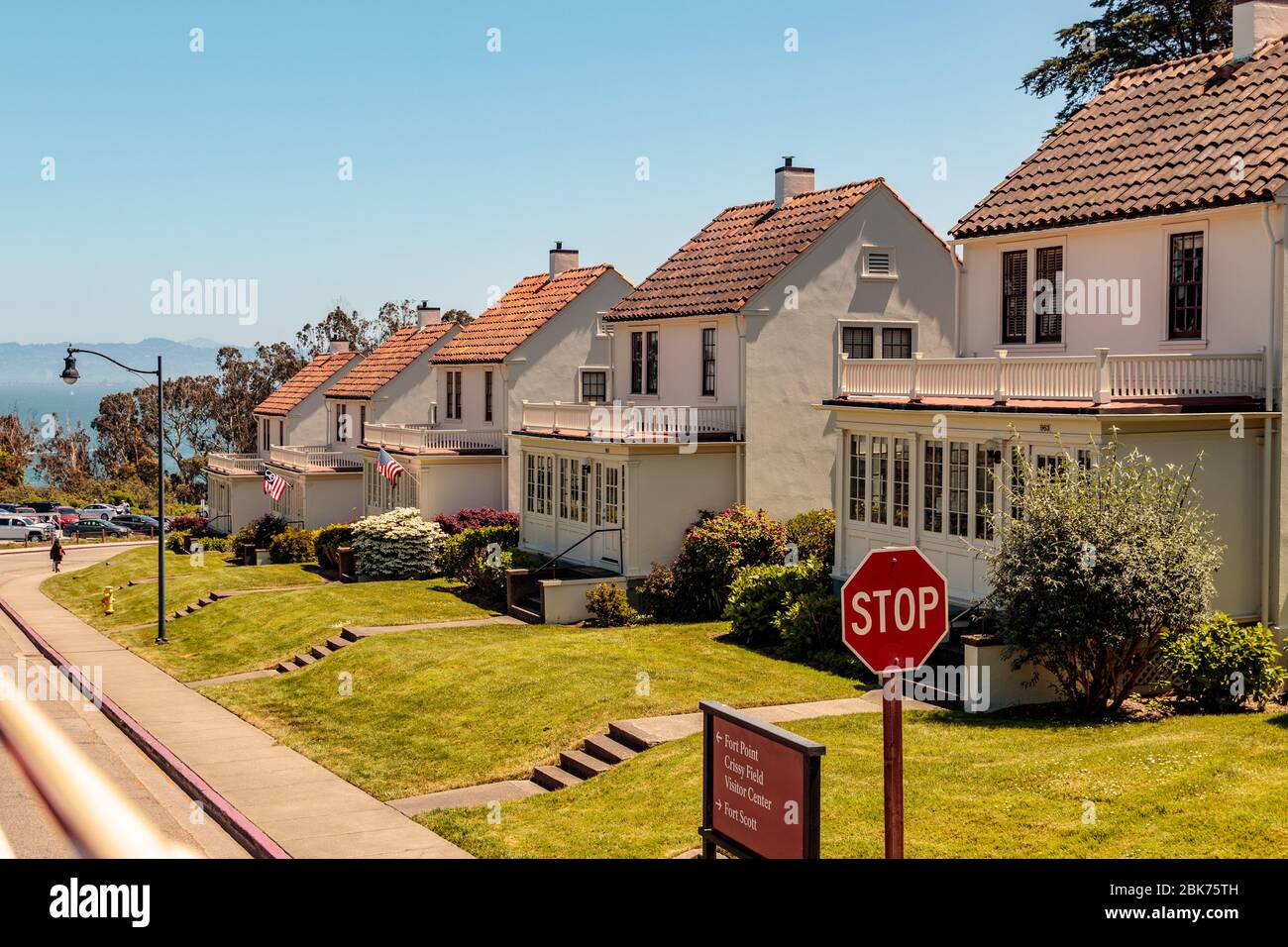 View of buildings in Fort Winfield Scott Stock Photo - Alamy